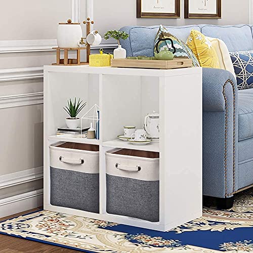 Kntiwiwo Large Storage Cubes 13β x 13β x 13β Foldable Storage Bin Closet Organizers and Storage Basket w/Handles for Organizing Shelf Nursery Home Closet - Set of 3