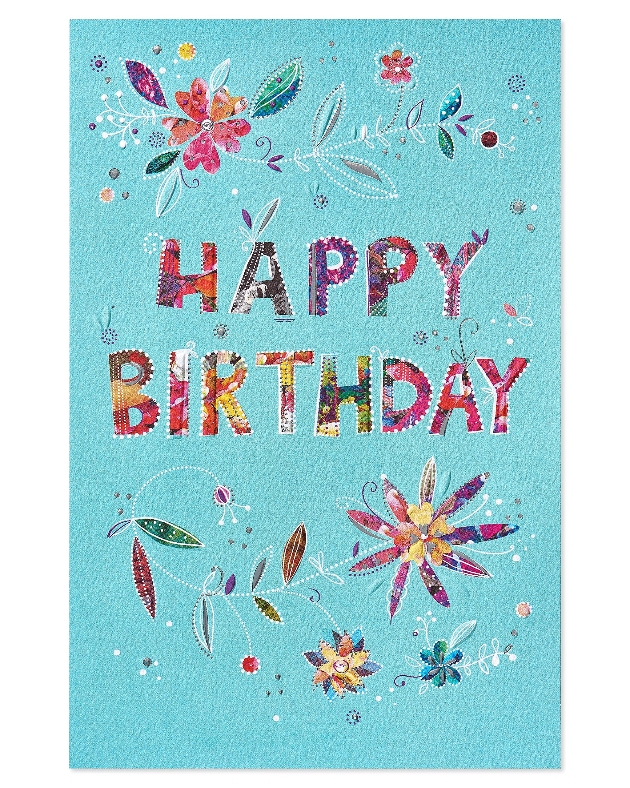 American Greetings Birthday Card for Her (Floral Happy Birthday)