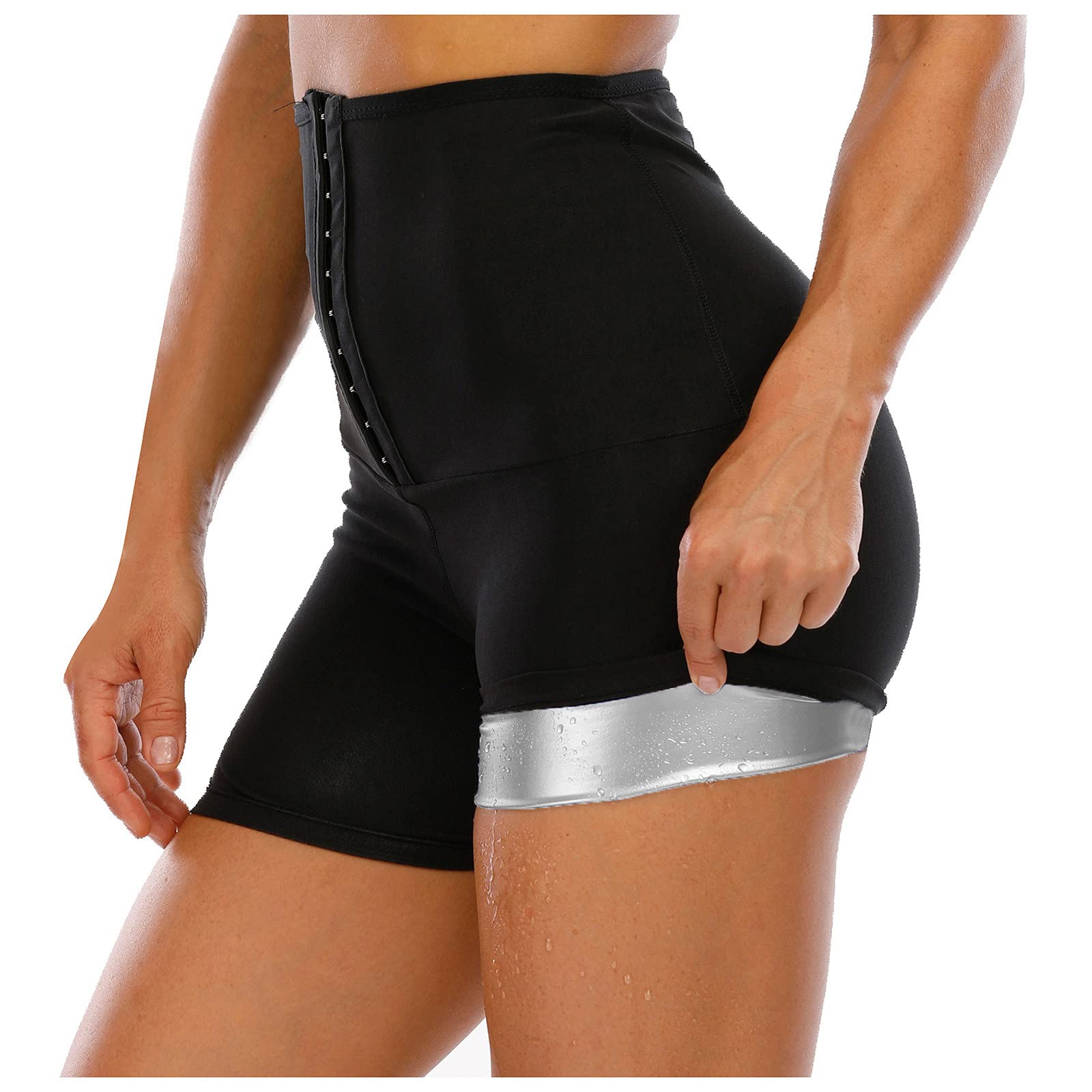 Bblulu Sauna Shaper Pants Shorts Legging for Women Weight Loss High Waist Sweat Pants Hot Slimming Workout Panst