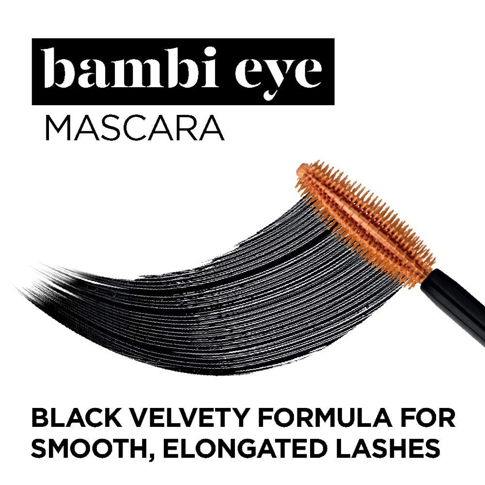 L'Oreal Paris Bambi Eye Mascara, Lasting Volume, Length & Lift, Doe-Eye Definition, No Clumping or Smudging, Waterproof, Black, 0.21 fl. oz.