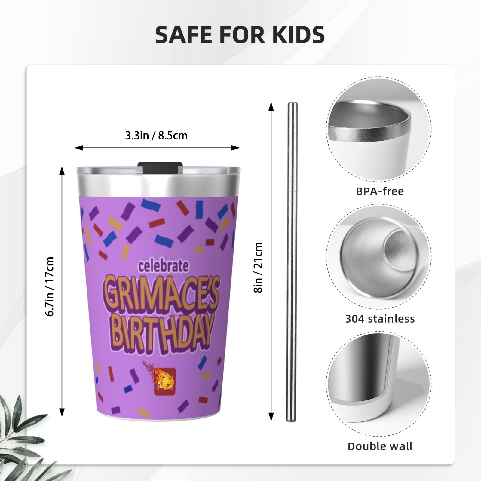 20oz Stainless Steel Tumbler, Insulated Personalized Cups, Coffee Mugs with Lid for Ice & Hot Drink