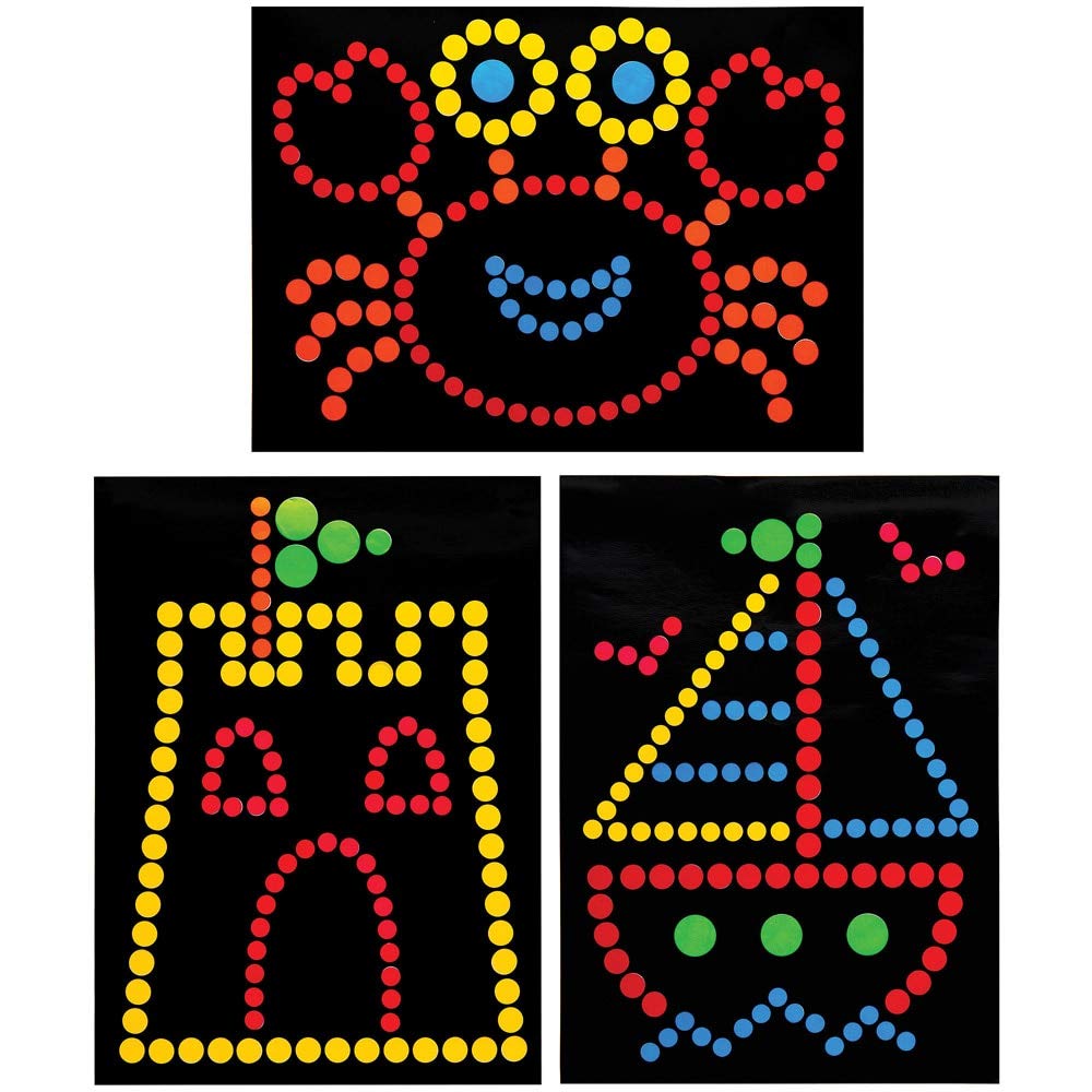 Baker Ross AT863 Seaside Dotty Art - Pack of 8, for Children to Decorate and Display, Ideal Kids Arts and Crafts Project
