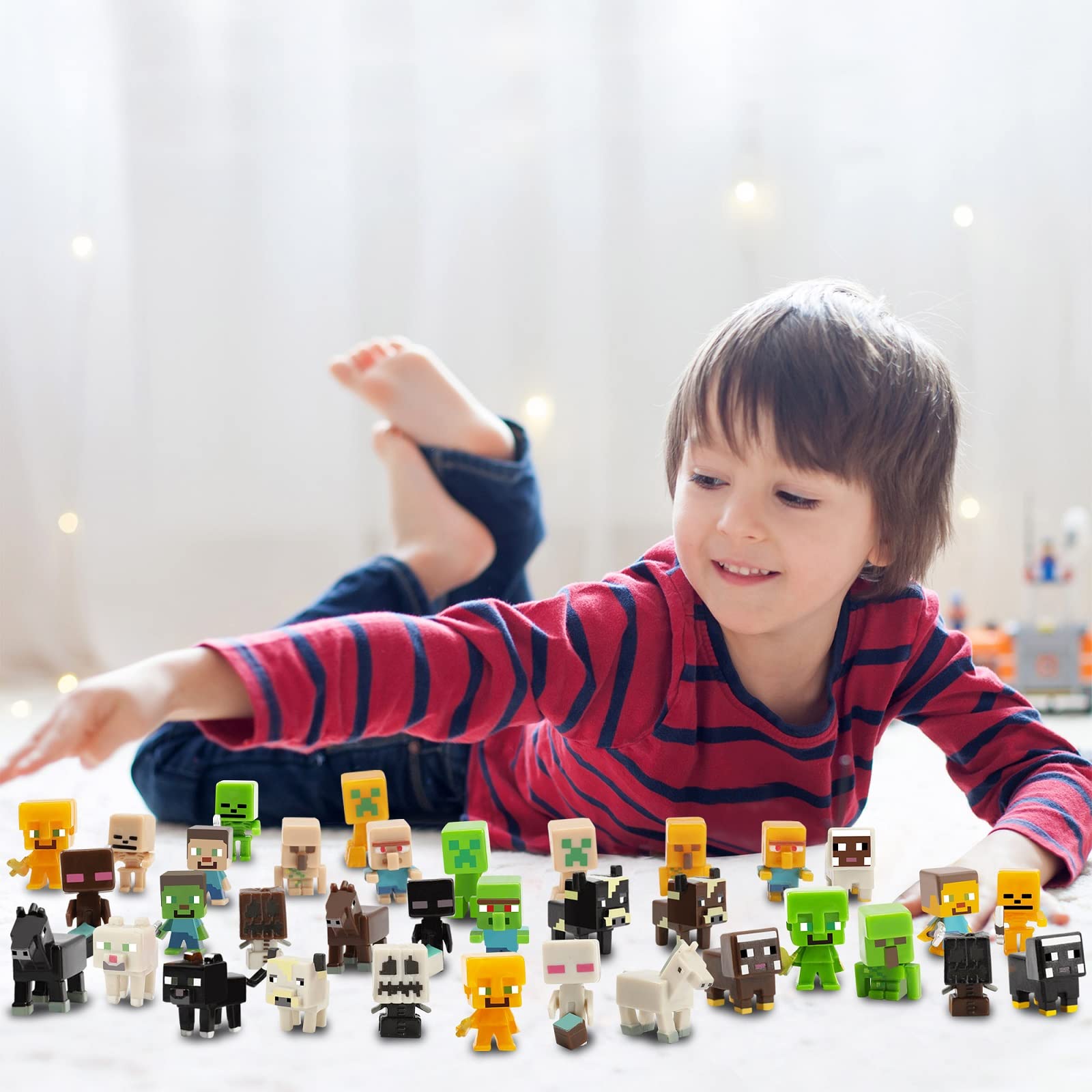 36pcs Video Gmae Cake Toppers, Mini Action Figures Toys - Collection Playset Party Gift for Kids Boys Fans