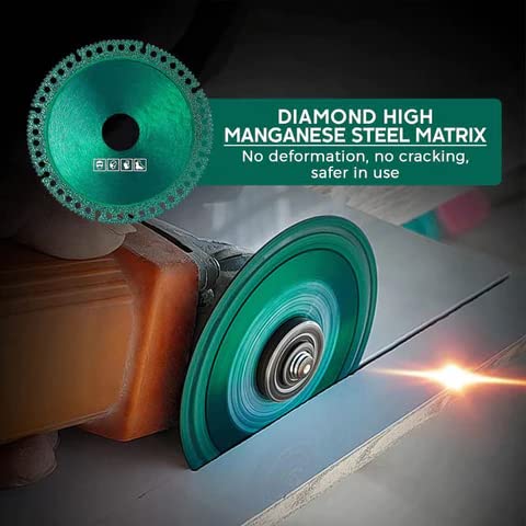 4 Inch Composite Multifunctional Cutting Saw Blade ,Glass Cutting Disc ,Ultra-Thin Saw Blade for Angle Grinder, Ceramic Tile Glass Cutting Disc for Glass, Jade, Crystal, Tile, Ceramic (5PCS)