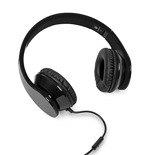 EONON Active Noise Cancelling Headphones Wired, Over Ear with Mic, Sound Cancelling Headphones Foldable Lightweight L0326/C1100A/C1100B/L0299A/L0322/L0325 Car DVD Player - A0136B(Black)