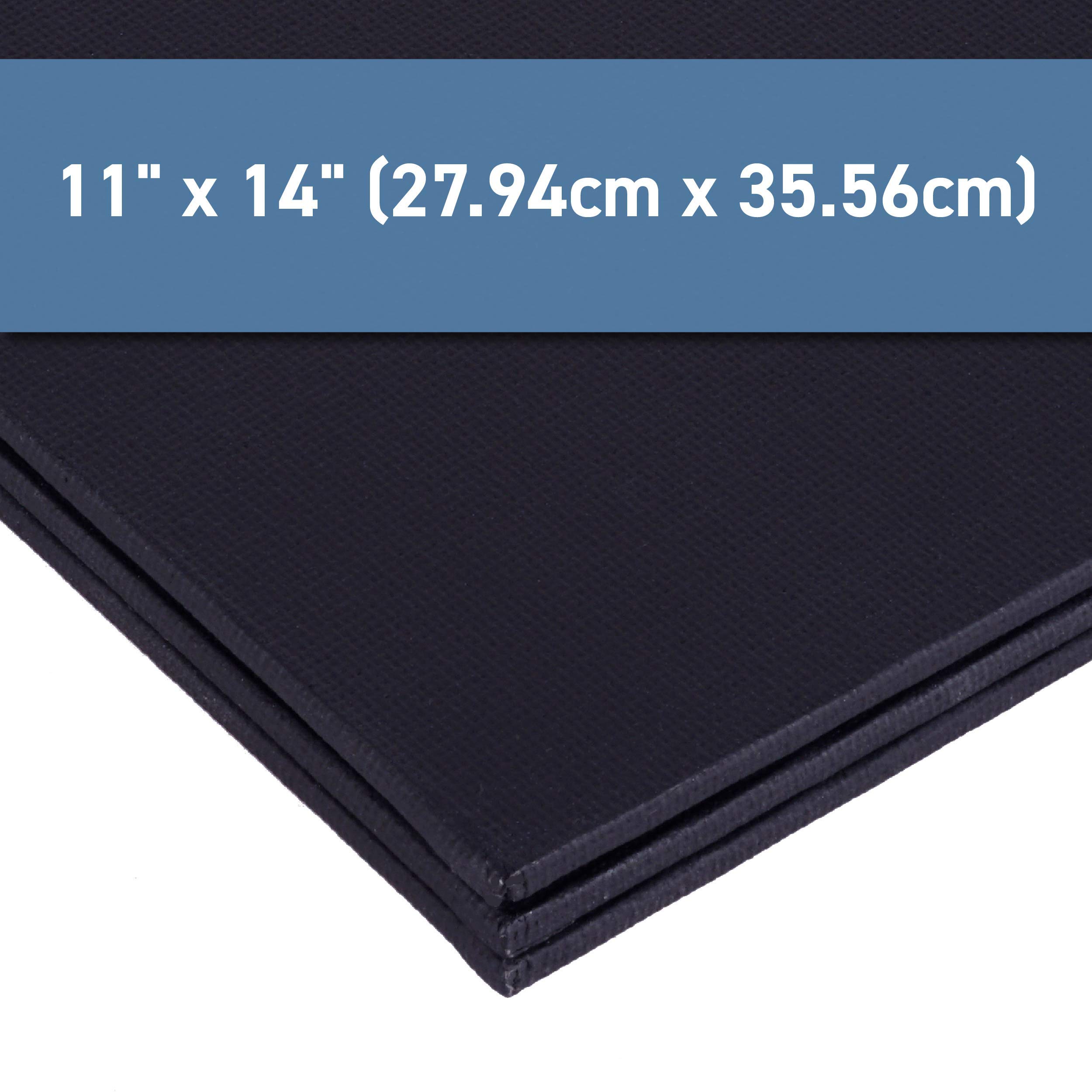 3 Pack 11" x 14" Black Value Canvas Panel by Artist's Loft