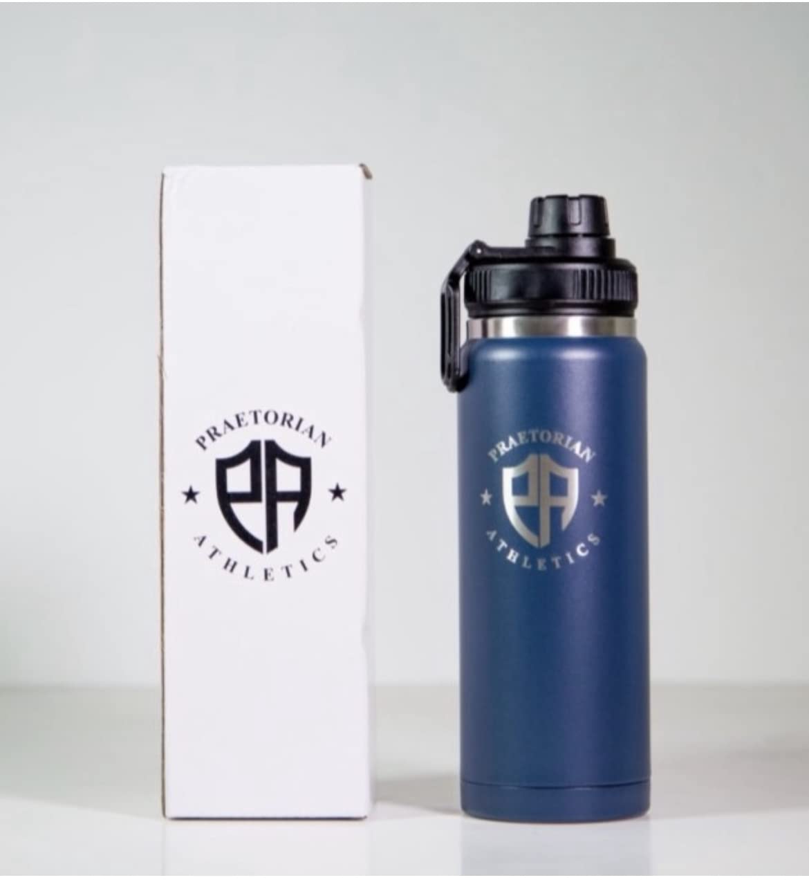24 Oz Stainless Steel Thermal Insulated Hot/Cold Water Bottles To Keep Any Drink Hot For 12 Hours & Cold For 24 Hours - Gym Water Bottles For Men & Women - Mens Thermal Water Bottle (Dark Blue)