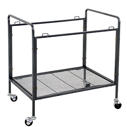 Epetlover 53 Inch Height Wrought Iron Standing Parrot Large Flight Bird Cage with Rolling Stand Birdcages for Parakeet Cockatiel Conure Lovebird Finch Black