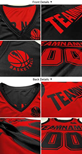 BaiLiLai Custom Basketball Jersey Reversible Printed Name Number Athletic Blank Team Uniform for Men/Youth, Black/Neon Green27, One Size