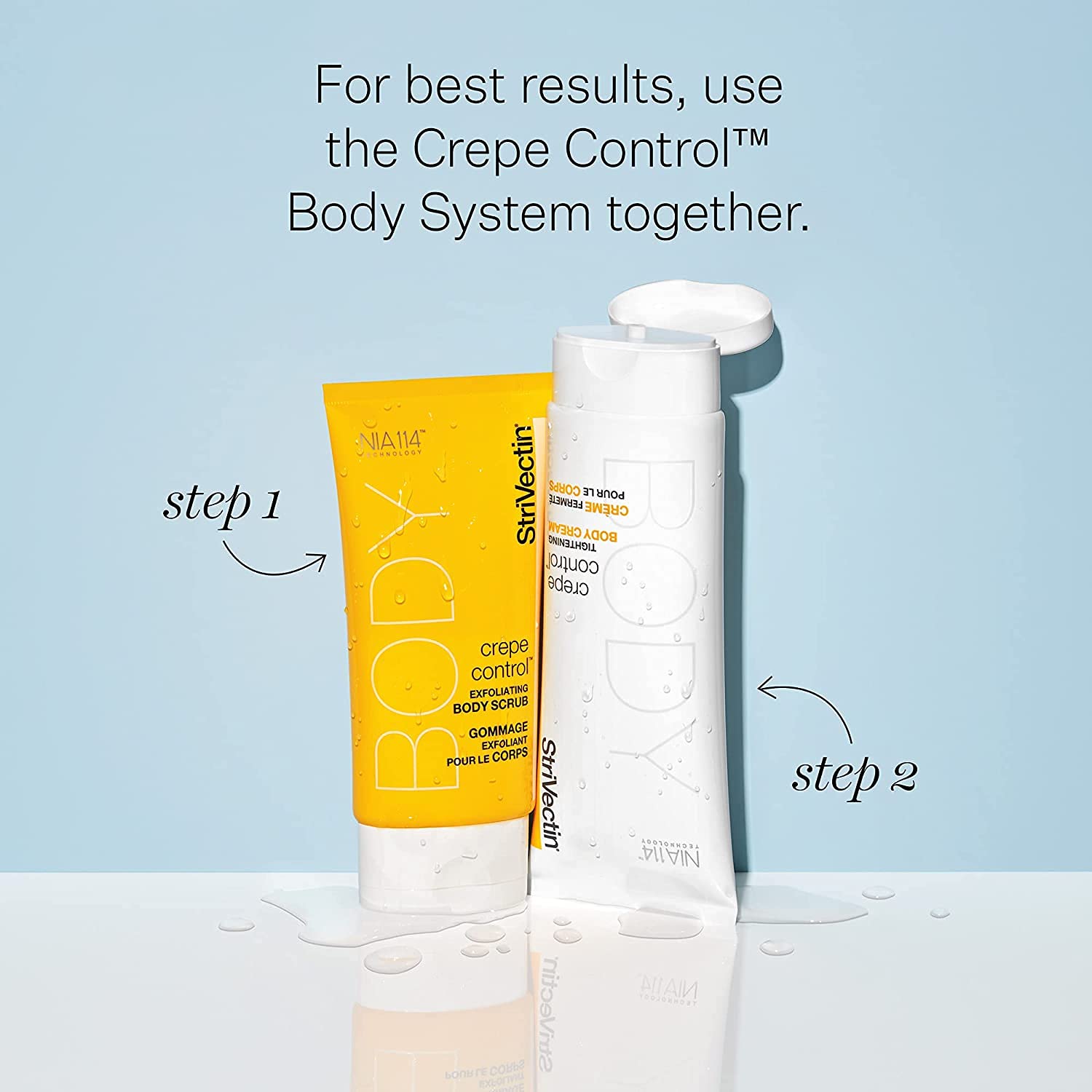 StriVectin Tighten & Lift Crepe Control Exfoliating Body Scrub, Targets Crepiness and Rough, Dull Skin, 5 Fl Oz, white