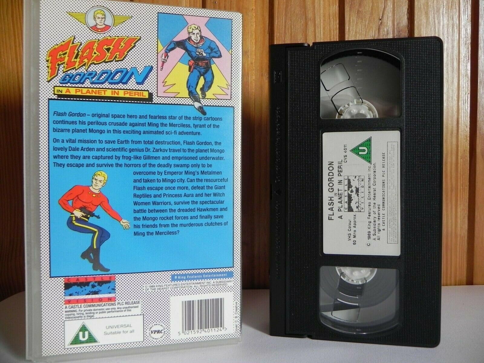 Flash Gordon: A Planet In Peril - 80's Retro - Action Animation - Kid's Pal VHS