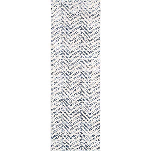 nuLOOM Rosanne Geometric Runner Rug, 2' 6" x 6', Blue