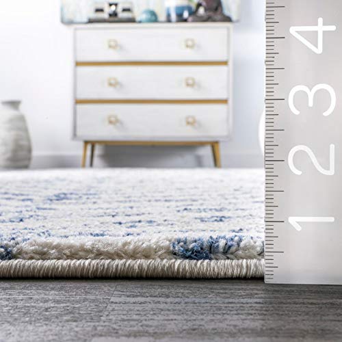 nuLOOM Rosanne Geometric Runner Rug, 2' 6" x 10', Blue