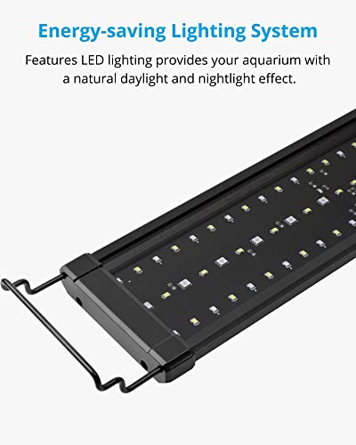 NICREW ClassicLED Marine Aquarium Light, LED Light with Dual-Channel Timer for Saltwater Fish and Reef Tanks, 18 to 24-Inch, 20-Watt