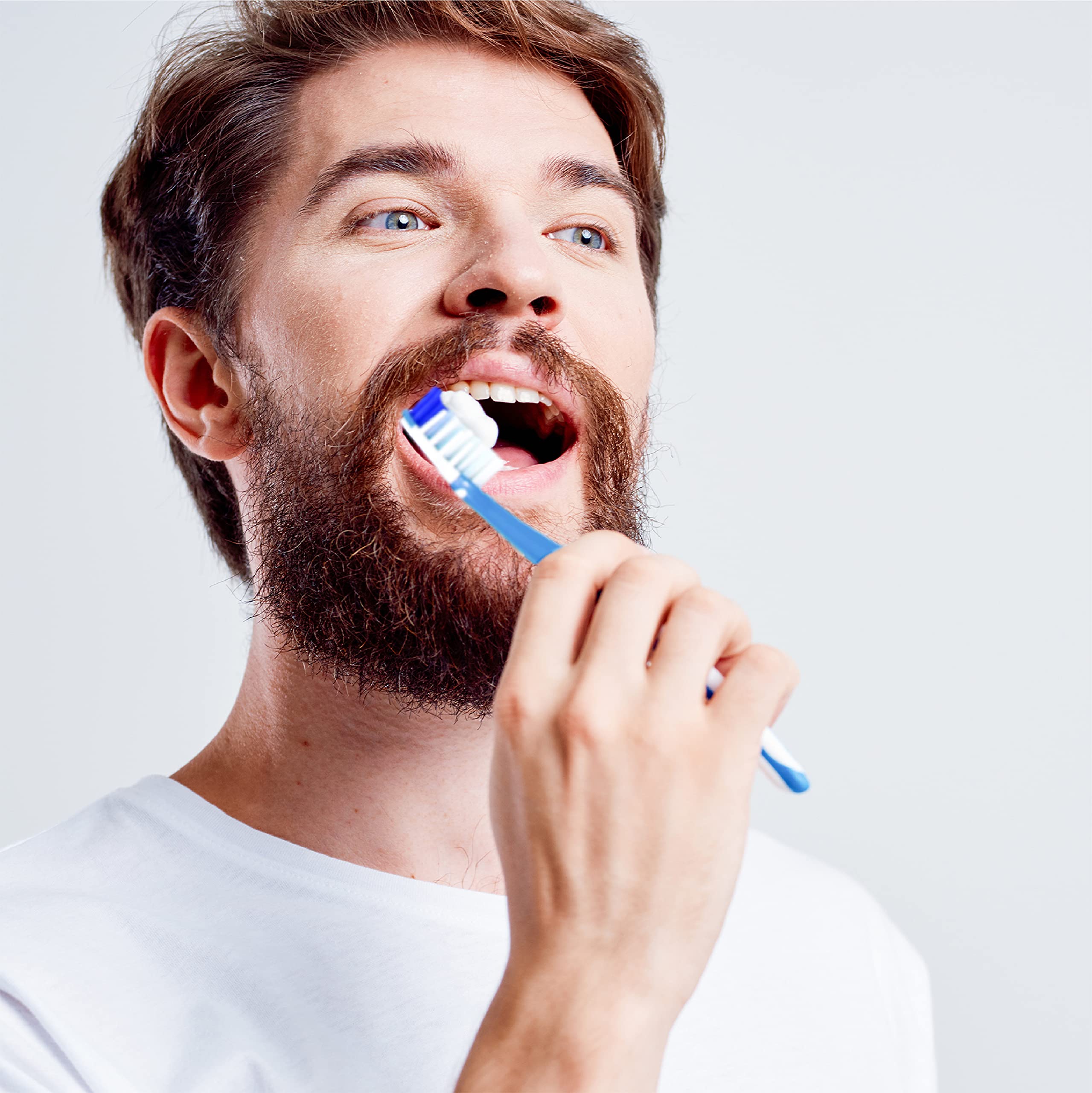 Simplosophy Pack of 3 Soft Dual Height Flex Clean Toothbrushes, Battery Powered, for Men & Women