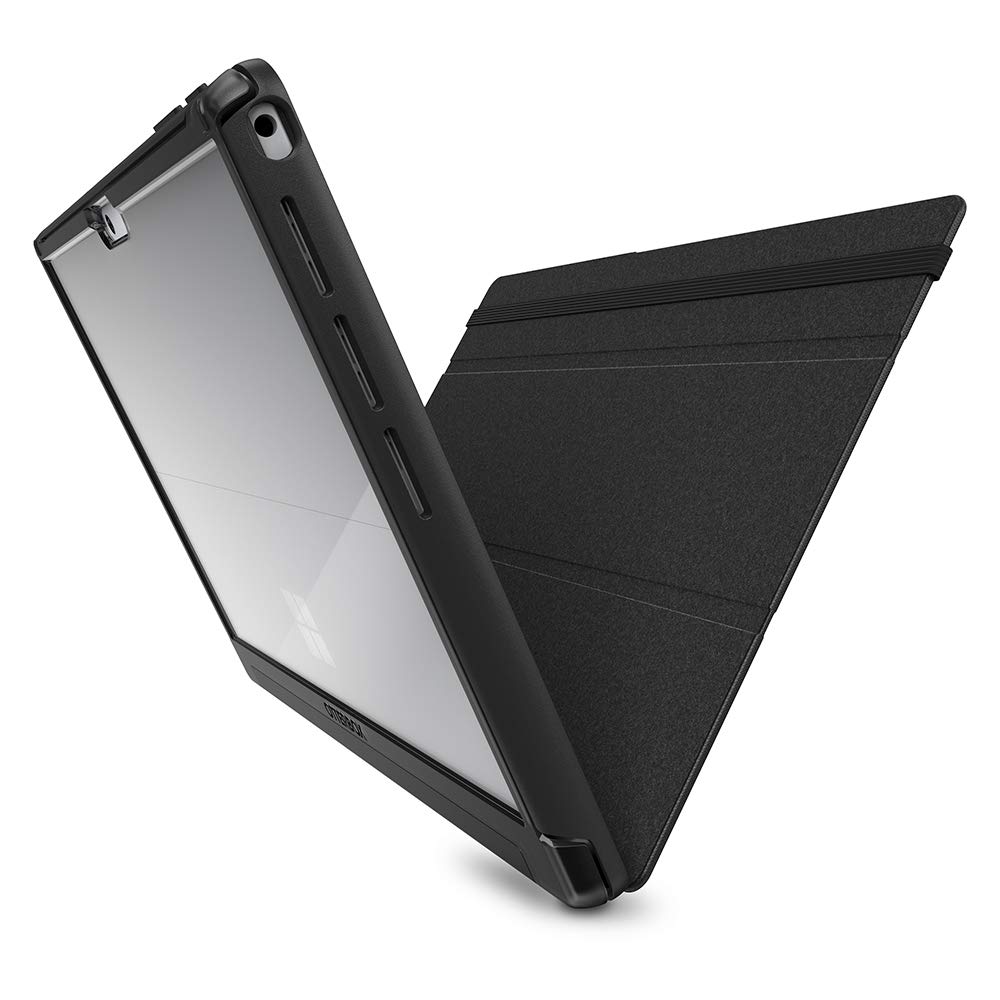 OTTERBOX Symmetry Folio Series Case for Microsoft Surface Pro 7 - Retail Packaging - Starry Night (Clear/Black/Black PU/Dark Grey MICROSUED)
