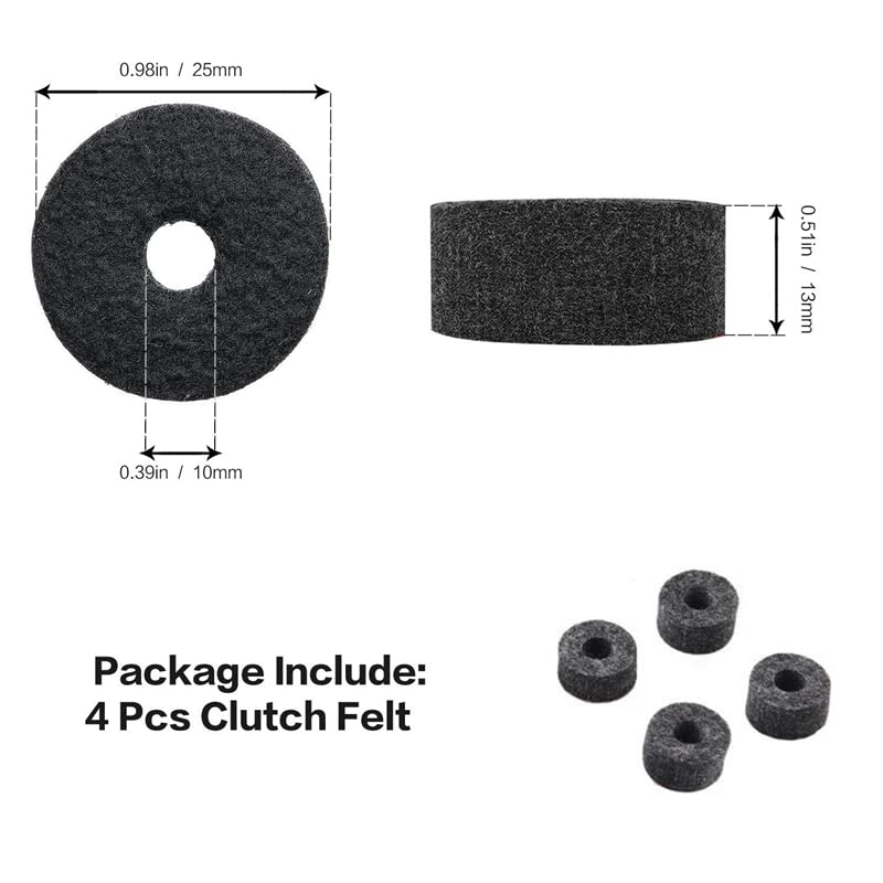 21 PCS Cymbal Replacement Accessories, Cymbal Stand Felts, Drum Cymbal Felt Pads Include Wing Nuts, Felt Cymbal Sleeves with Base Wing Nuts, Washer, Sleeves and Base Wing Nuts Replacement (Gray)