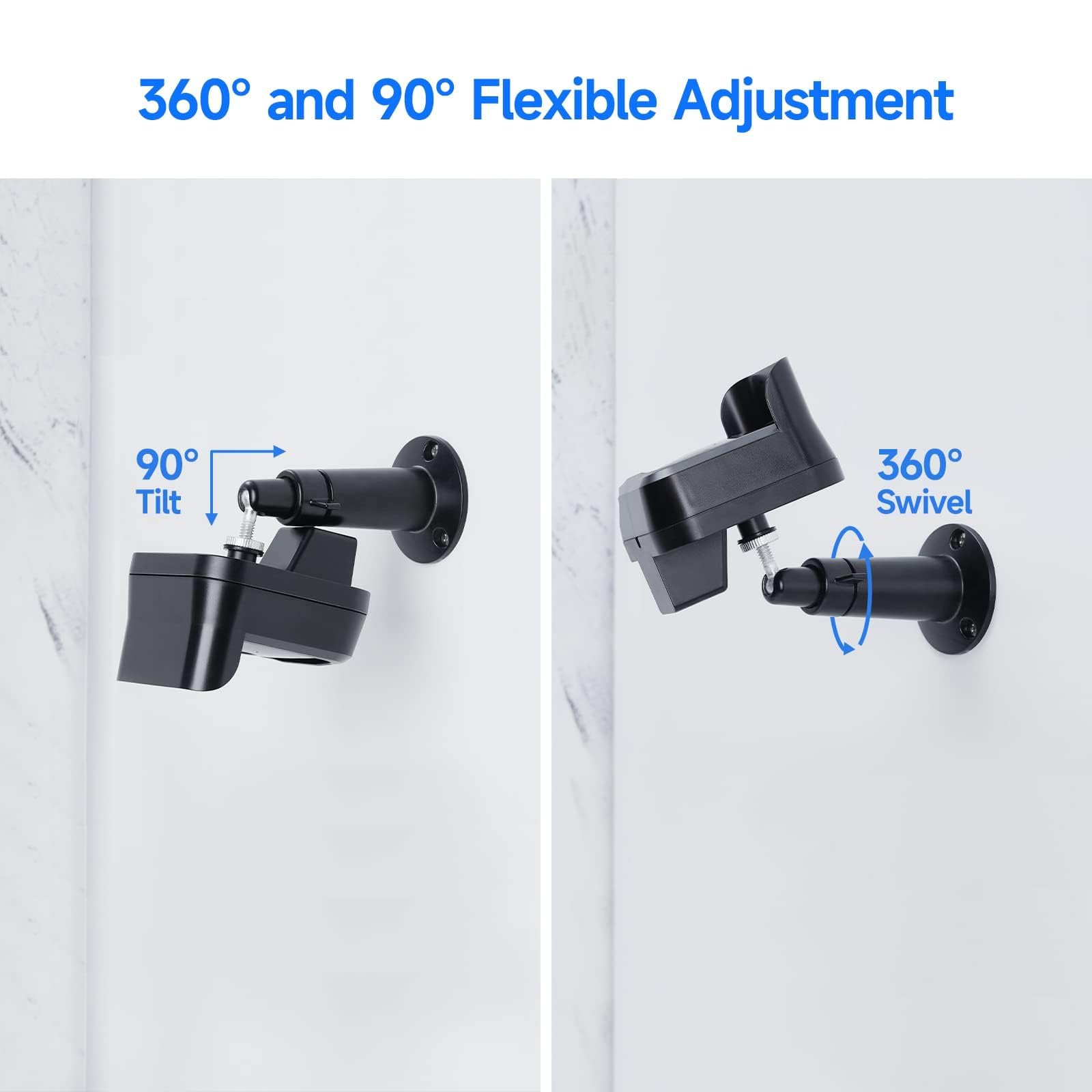 Ayotu Metal Wall Mount for Blink Outdoor 3rd Gen/XT2/XT, Weatherproof Protective Housing and 360 Degree Adjustable Metal Mount with Sync Module 2 Outlet Mount (Camera Not Included, Black)