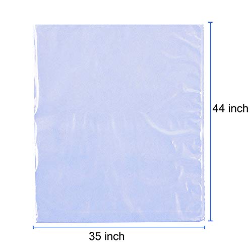 LazyMe Shrink Wrap Bags, Extra Large Jumbo Shrink Bags Clear Cellophane Bags for Easter Baskets - 35 x 44 Inch Premium Quality Bags (5 pcs)