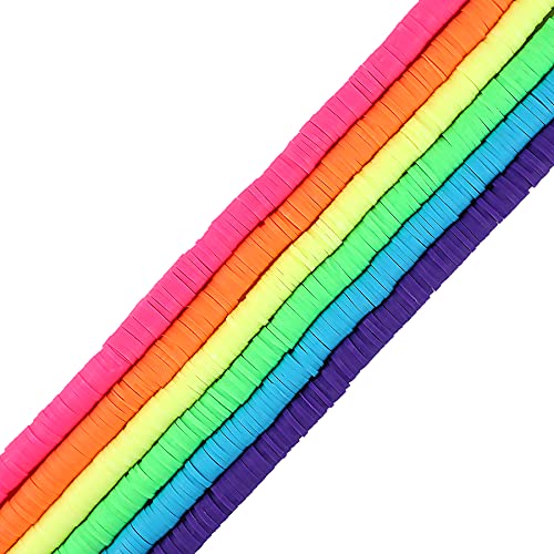 2100 Pcs Pride Clay Beads for Bracelet Making Handmade Heishi Jewelry Making Beads Polymer Flat Beads for Pride Jewelry Bracelet Making,LGBT Bracelet Making