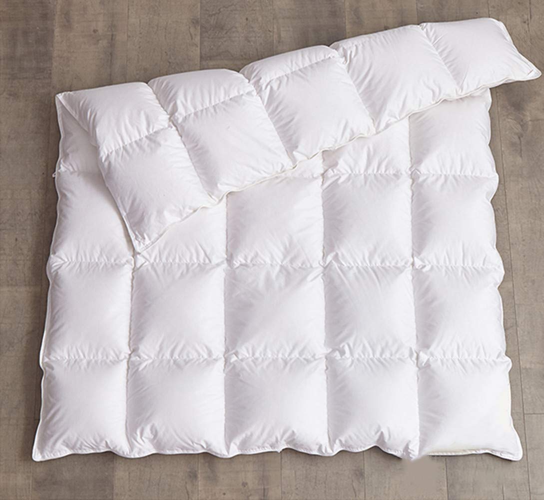 KumiQ Crib All Season Lightweight Natural White Down Baby Toddler Comforter Duvet, Down-Proof Cotton Shell, Machine Washable (White, 41x48in)