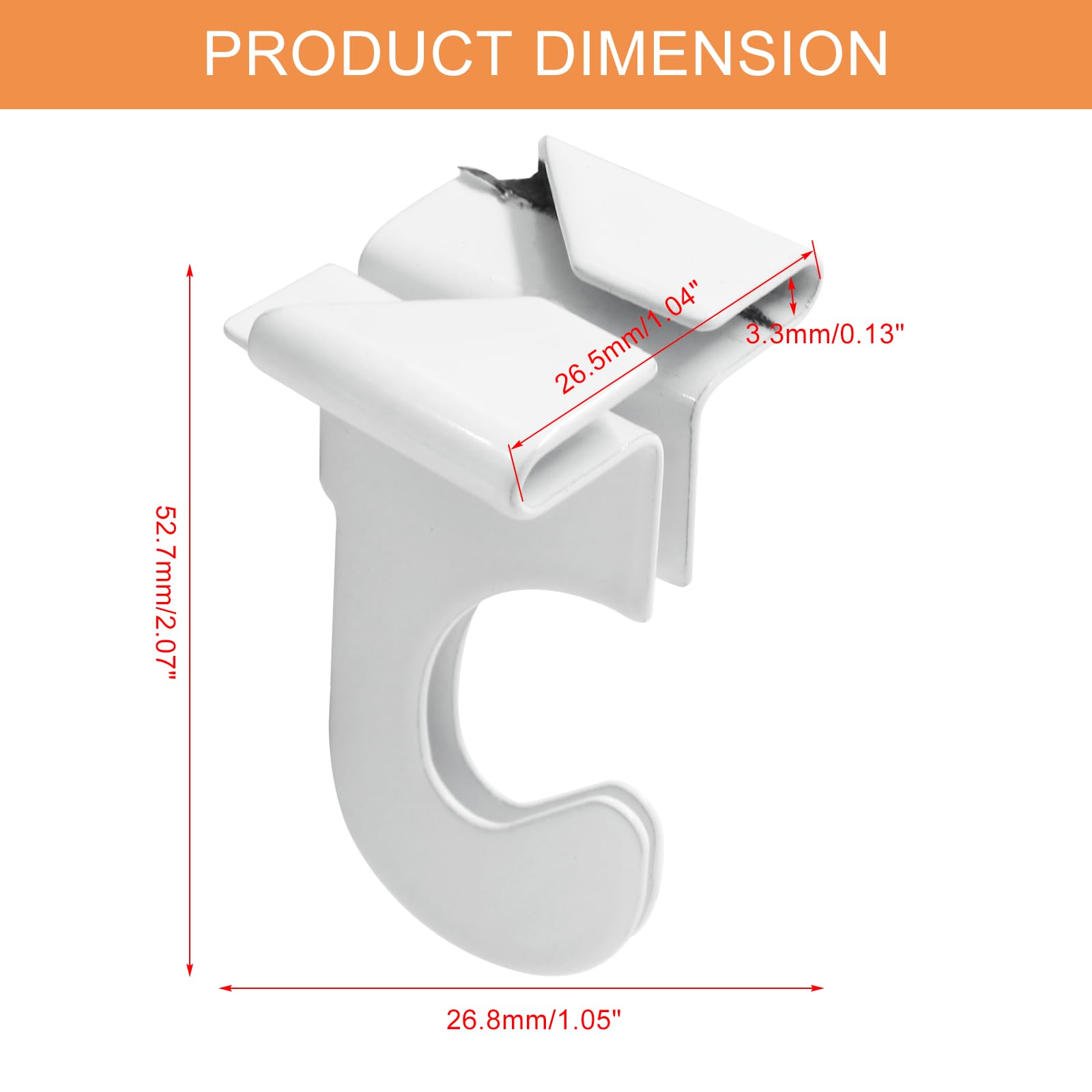 LifCratms 12Pcs Drop Ceiling Hooks, White Zinc Alloy T-Bar Track Clips Suspended Ceiling Hanging Hooks Heavy Duty Ceiling Tile Hooks for Hanging Plants Home Office Classroom Signs Decorations
