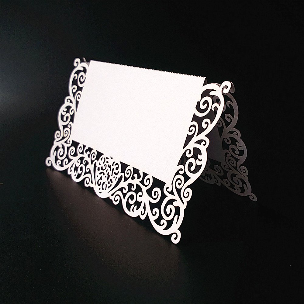 JANOU Place Card Table Name Card Paper Seat Numbers Cards for Wedding Birthday Party Decoration Pack 50pcs