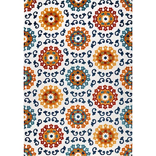 nuLOOM Aurora Transitional Indoor/Outdoor Area Rug, 3' x 5', Multi