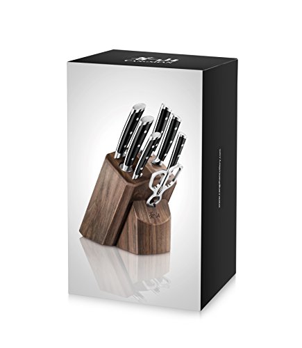 Cangshan TS Series 1020878 Swedish 14C28N Steel Forged 8-Piece Knife Block Set, Walnut