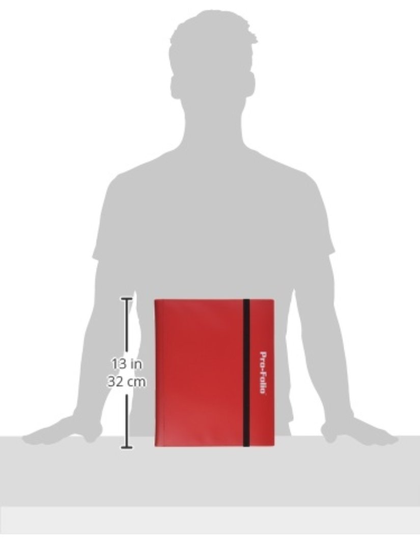 BCW Pro-Folio 9-Pocket Card Album - Red | Archival Safe, Side-Loading Trading Card Binder | Premium Collectible Storage Solution for Trading Cards, TCG, Sports Cards, and More - 360-Card Capacity