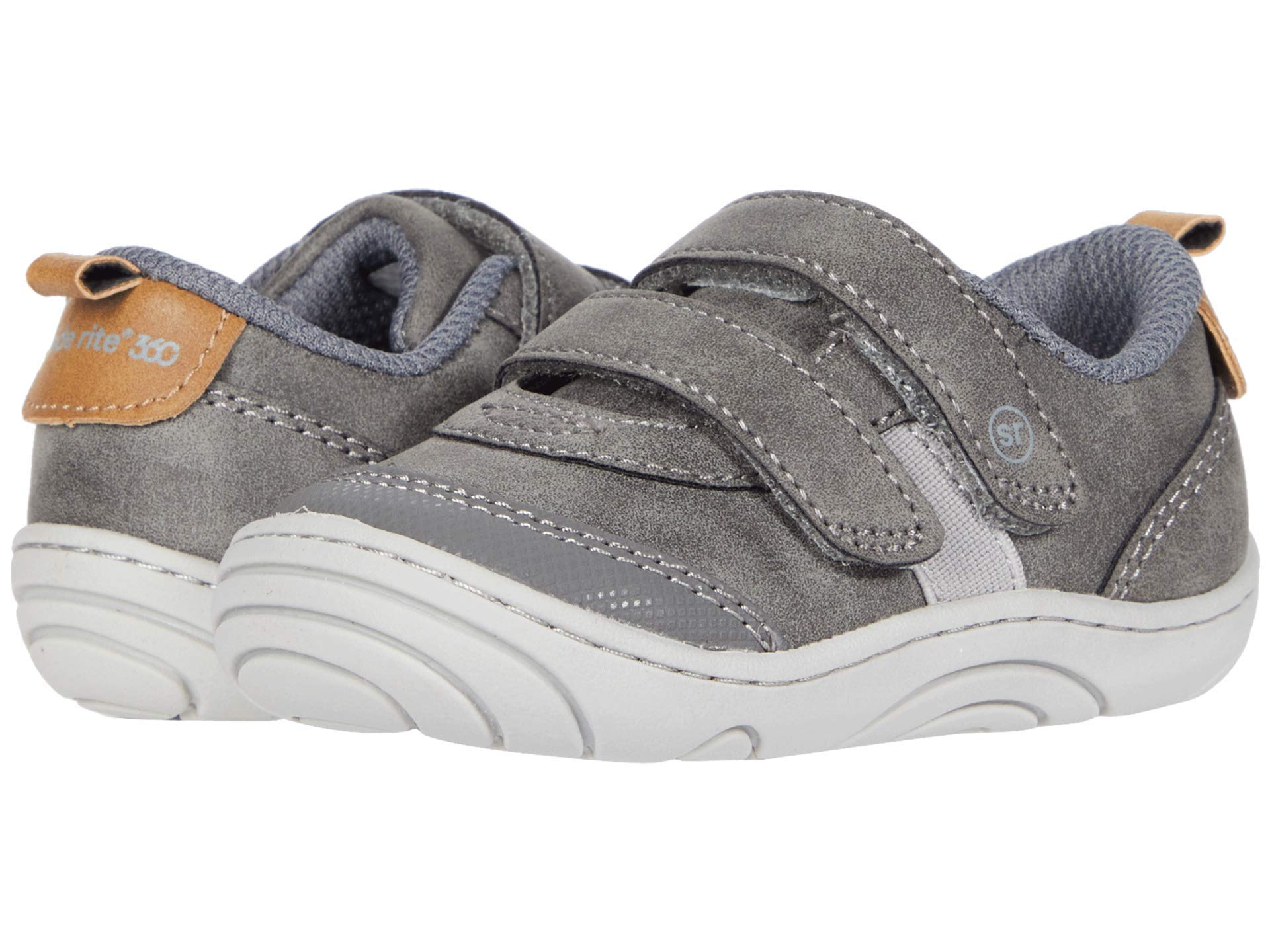 Stride Rite 360 Boys Wilbur Sneaker, Grey, 3 Infant