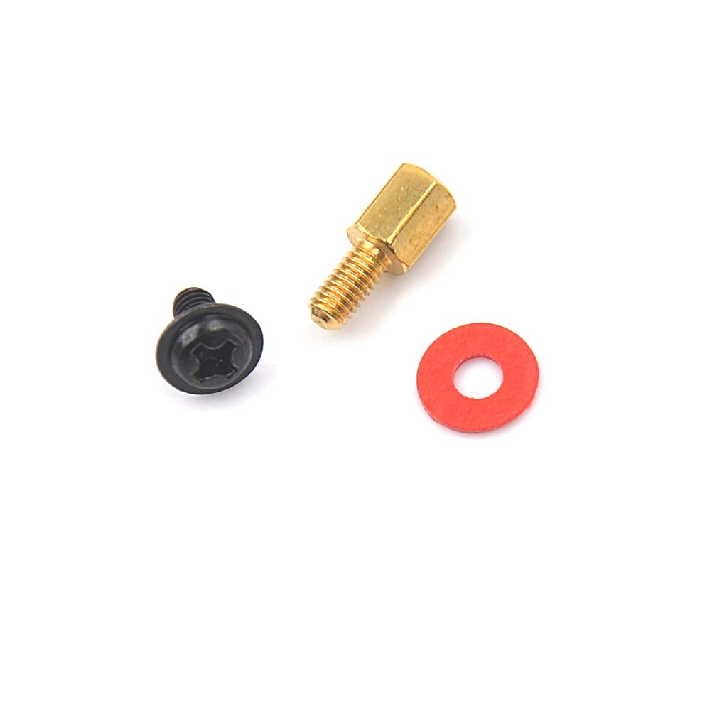 Screw 10Pcs 6-32-M3 6.5mm Computer Golden Motherboard Riser+Silver Screws + Red Washers