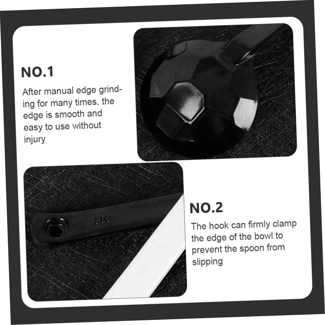 5pcs Hot Pot Seasoning Spoon Ramen Soup Spoons Cooking Spoon Tagliatelle Ramen Spoon Silicone Deep Spoon Miso Spoons Ramen Ladle Spoons Heavy Turtle Shell Melamine