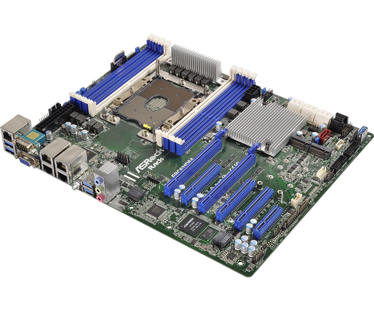 ASRock Rack EPC621D8A Single Socket P LGA 3647/ DDR4/ SATA3&USB3.1/ M.2/ V&A&4GbE/ ATX Server Motherboard