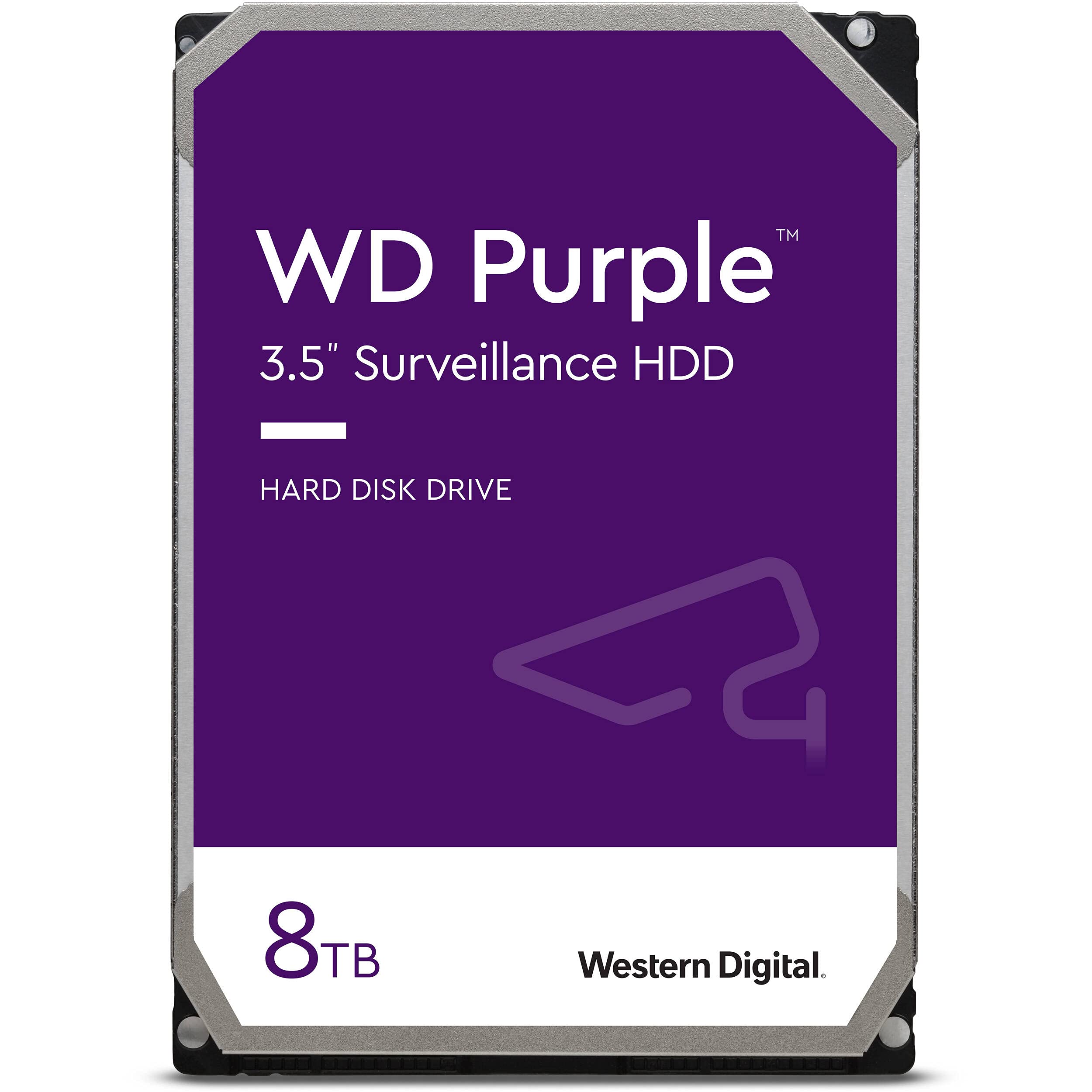 Western Digital - WD 8TB Purple Surveillance Internal Hard Drive - 7200 RPM Class, SATA 6 Gb/s, 256MB Cache, 3.5", Crypto Chia Mining - WD82PURZ - BROAGE HDMI Cable, Solid State Drive
