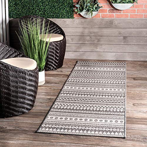 nuLOOM Teofila Indoor/Outdoor Area Rug, 4' x 6', Grey