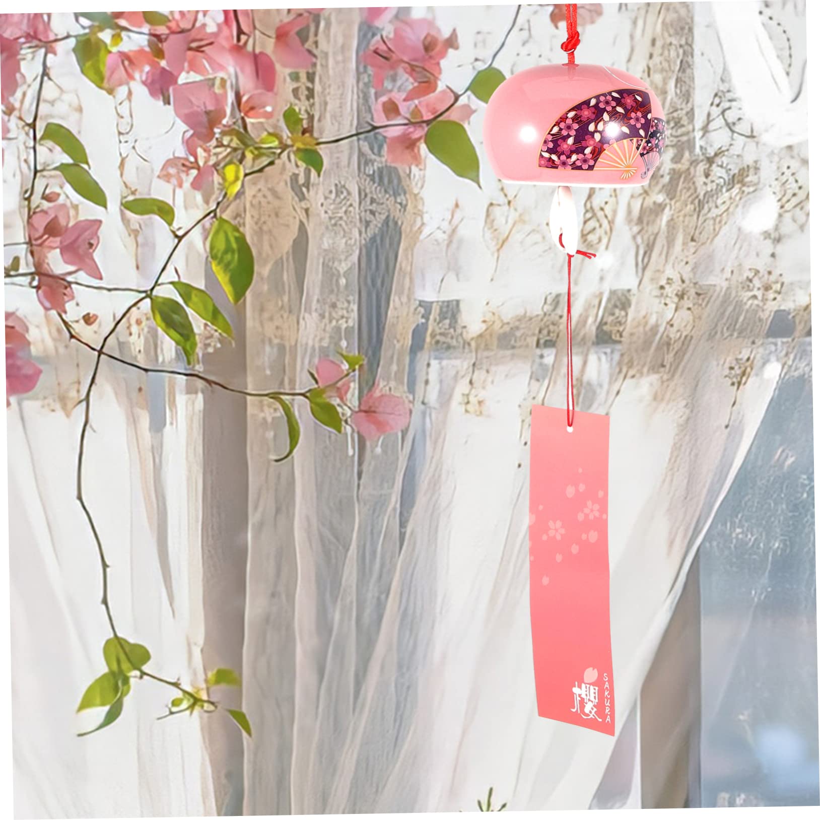 2pcs Japanese Ceramic Wind Chimes Festival Wind Chime Wind Chime for Garden Ceramic Craft Ornaments Window Wind Chimes Decorative Wind Chime Wind Chime for Home Decor Wind Bells