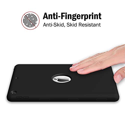 Hocase iPad 9th Generation Case, iPad 10.2 2021 Case, Heavy Duty Shockproof Soft Silicone Rubber Bumper+Hard Plastic Hybrid Protective Case for iPad 9th/8th/7th Generation 10.2 - Black