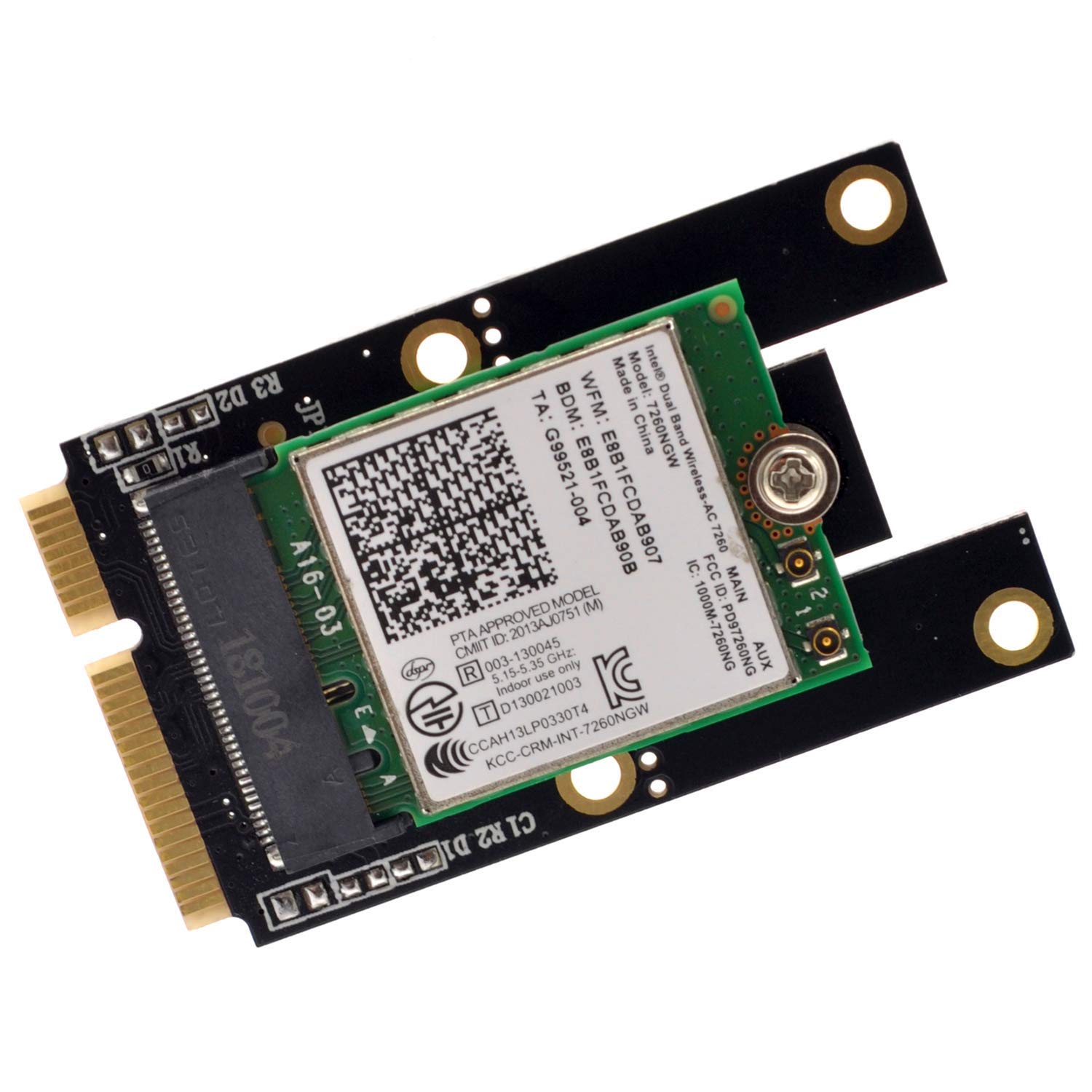 Deal4GO NGFF M.2 (Key-A+E/Key-E) to Mini PCI-E Express Adapter Converter Full Size/Half Size mPCIe Slot for Intel AX210 AX200 9260 8265 8260 7260 3165 WiFi Card