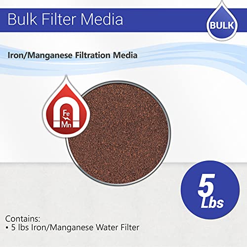 5 lbs Iron Manganese sand hydrogen sulfide Max Water Filter Cartridge Media Refill sand