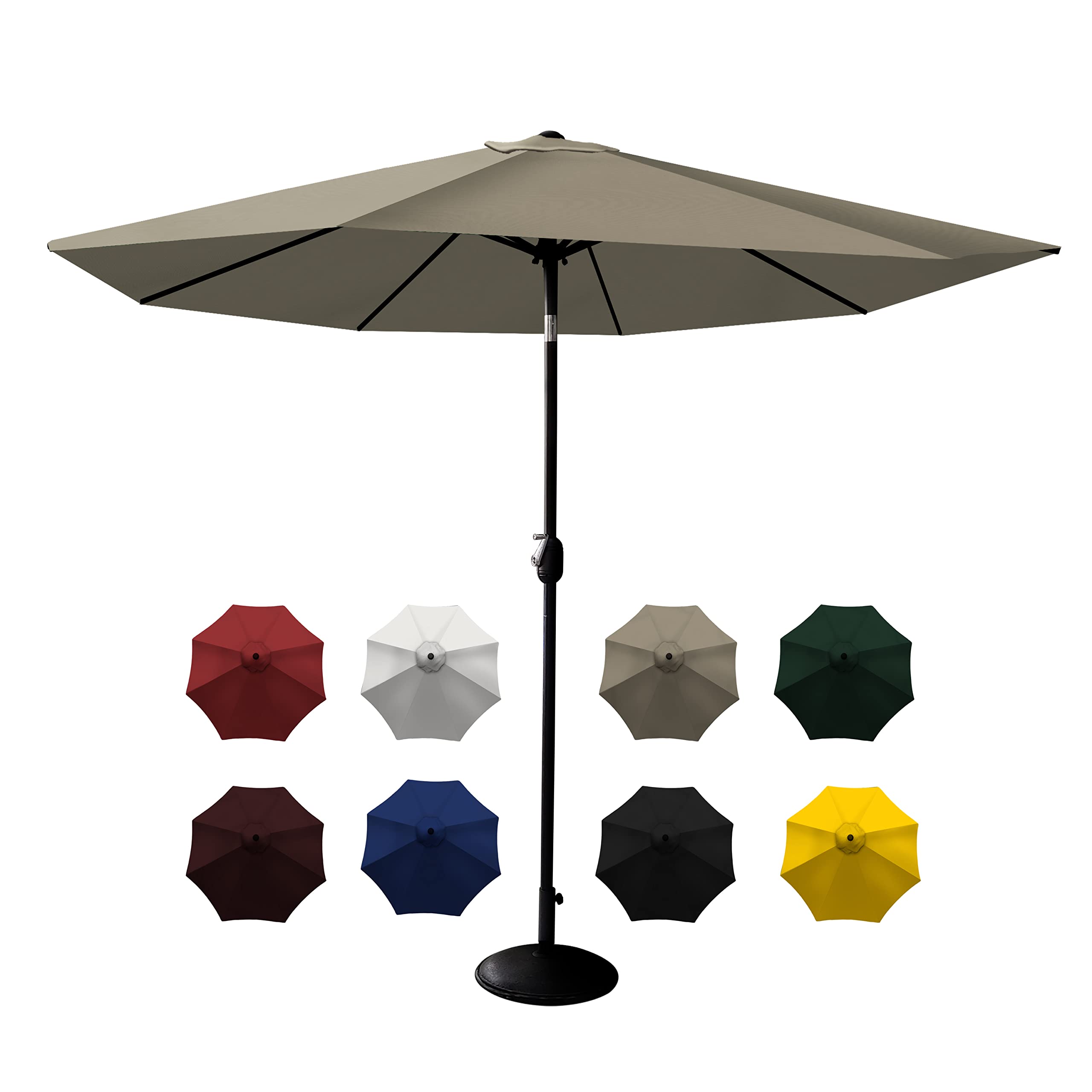 BANNER BUZZ MAKE IT VISIBLE BannerBuzz, Solid Market Umbrella, Topper & Hardware, Tent Fabric, 270 GSM, Dye Sublimation Printing Available in Octagon Shape (Beige)