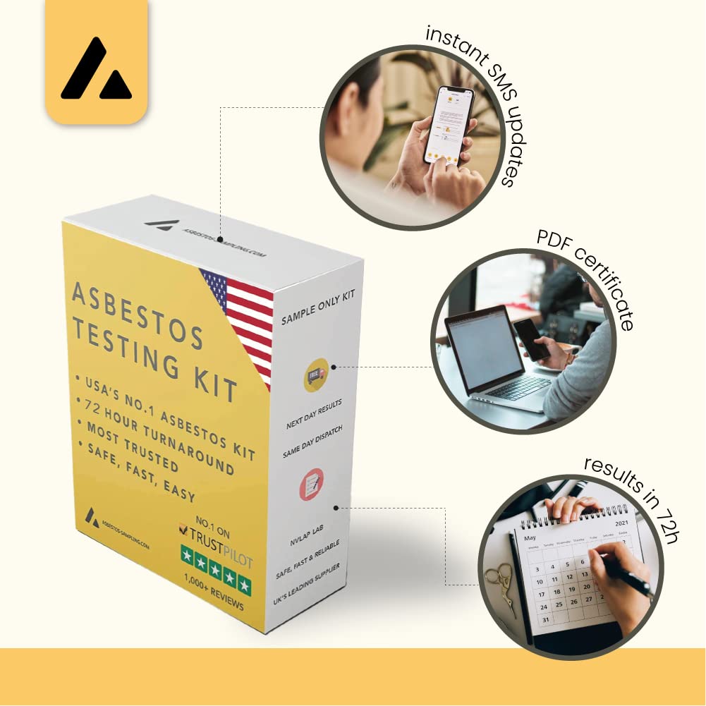 Asbestos Test Kit - Sample Only Testing - 72hr (3 Business Day) NVLAP lab Result with lab Testing fee Included. (1 Samples)