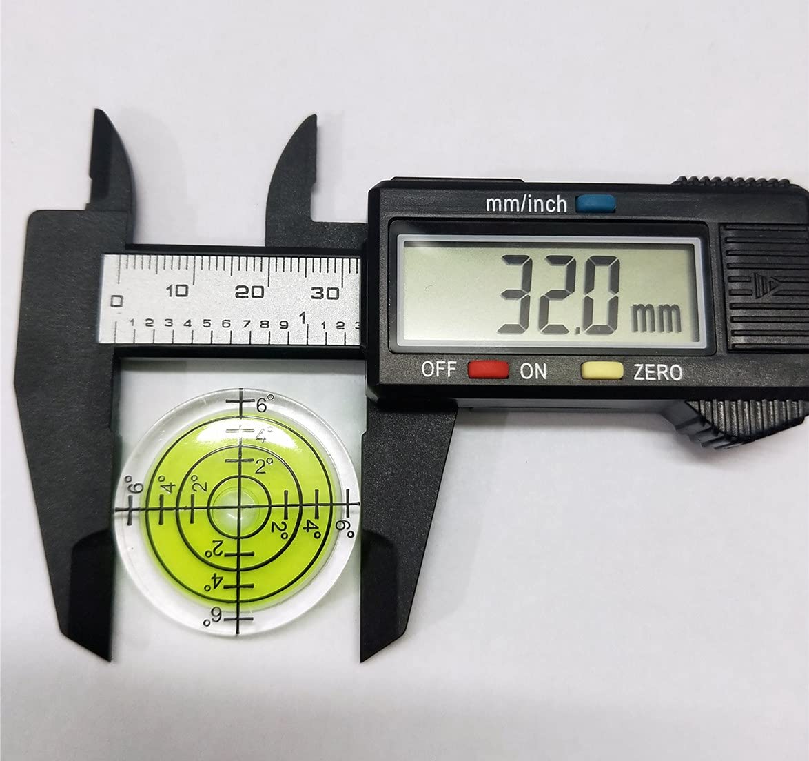 6Pcs Bubble Spirit Levels 32x7mm Degree Mark Round Circular Level Bubble Leveling Tool Precision Measuring Layout Tools