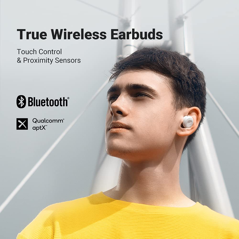 233621 Pearl Wireless Bluetooth 5.0 Sports Earbuds with Mic, 24H Playtime IPX4 Waterproof Earbuds Touch Control Headset with Wireless Charging Bass Stereo, Sweatproof for Running,Workout,Gym