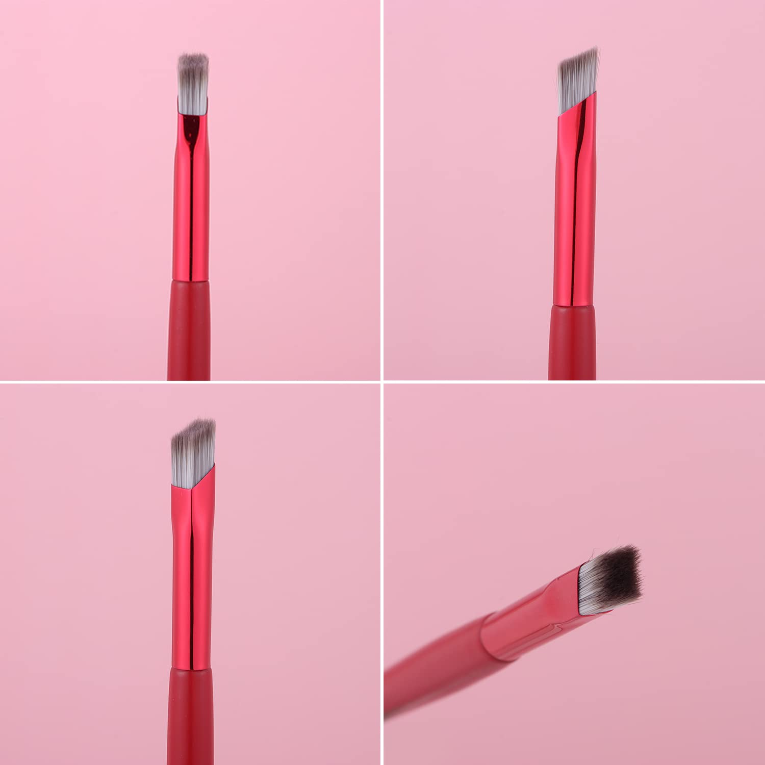 2Pcs Multi-Function Eyebrow Brush, 4D Hair Stroke Brow Stamp Brush, Ultra-thin Eyebrow Brush, Square Angled Eyebrow Hairline Brush for Drawing Hairline, Smoky Makeup, Eye Shadow Primer, Easy to Clean
