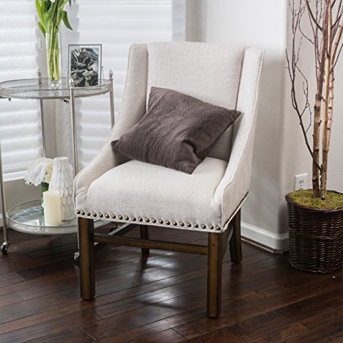 Christopher Knight Home James Fabric Dining Chair, Wood, Natural