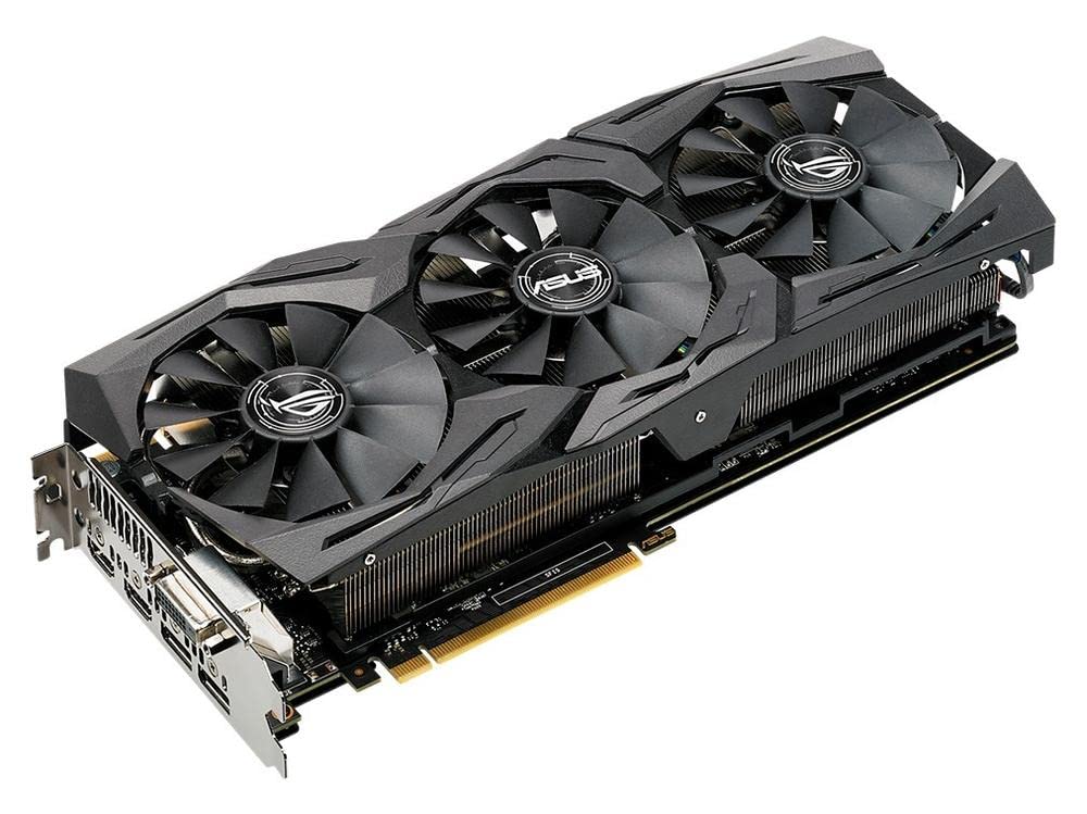 ASUS ROG-STRIX-GTX1080TI-O11G-GAMING GeForce 11GB OC Edition VR Ready 5K HD Gaming HDMI DisplayPort DVI Overclocked PC GDDR5X Graphics Card