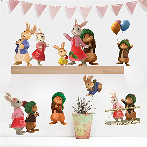 Assemble Peel and Stick Stickers Decals for Wall, Luggage and More. Rabbit