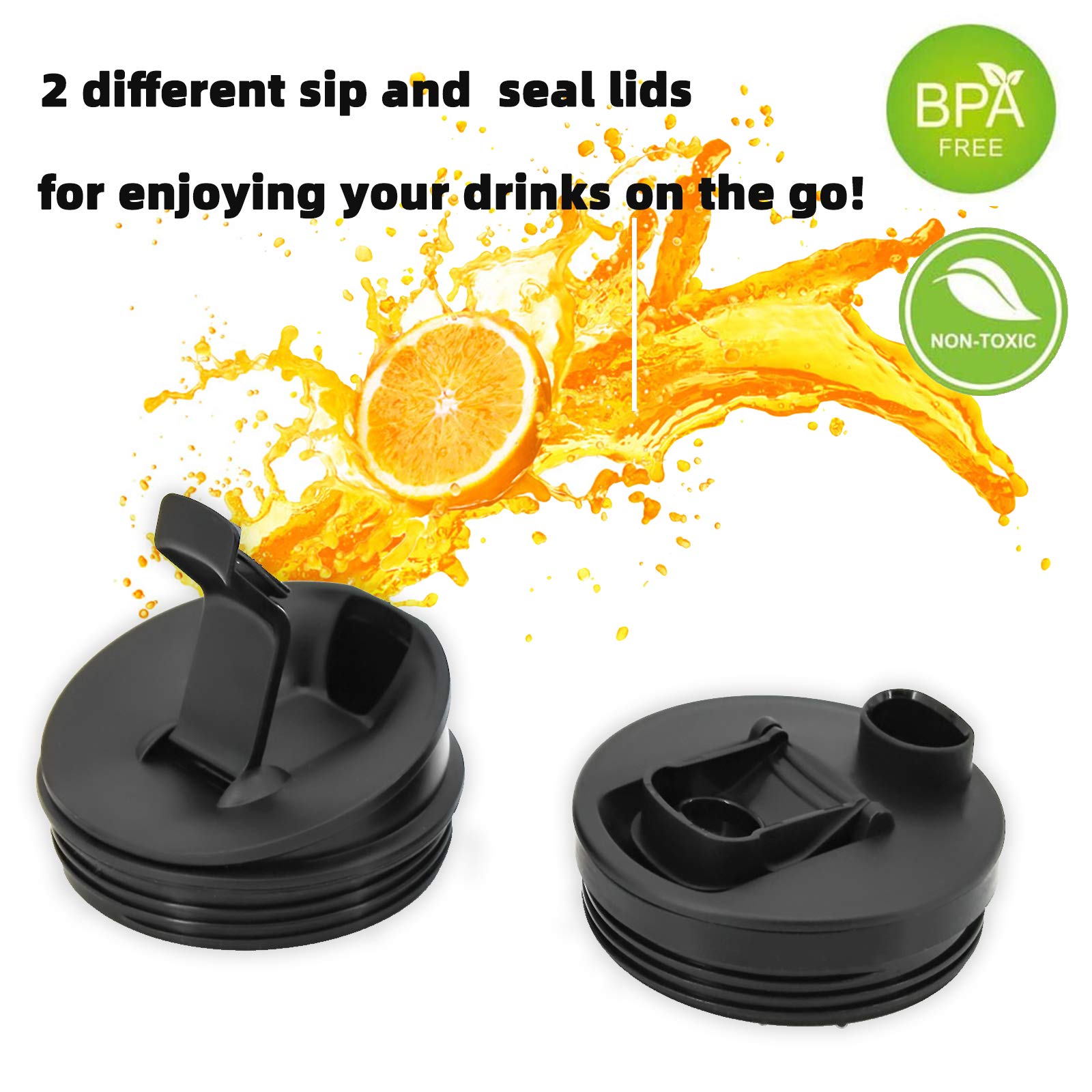 24 oz Cups, Compatible with BL480, BL490, BL640, BL680 for Nutri Ninja Auto IQ Series Blenders (Pack of 2)