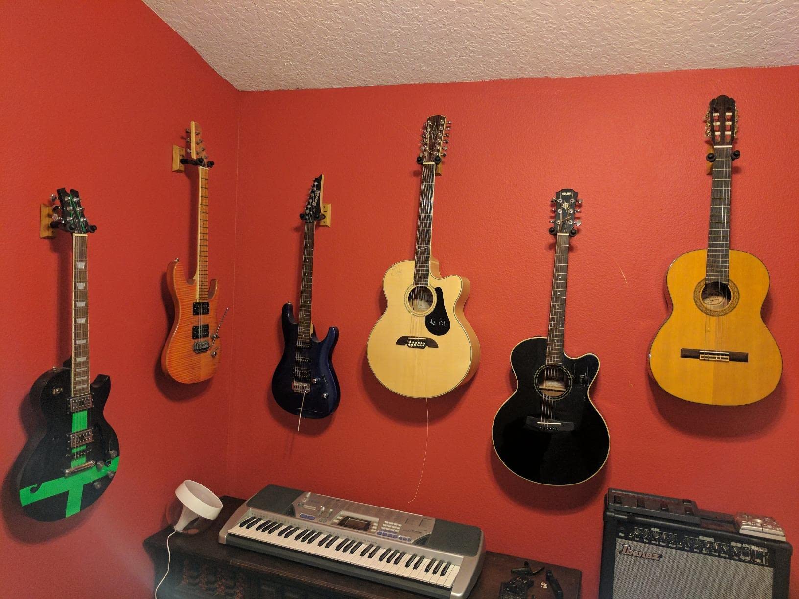 3-PACK Top StageĀ® Acoustic Electric Guitar Hanger Keeper Wall Stand, 3-PACK, JX15-NA